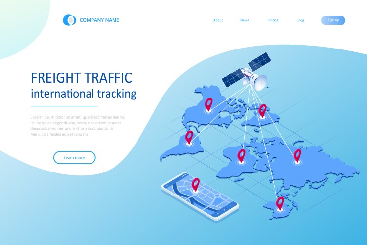 Logistics concept - banner layout template Vector Image
