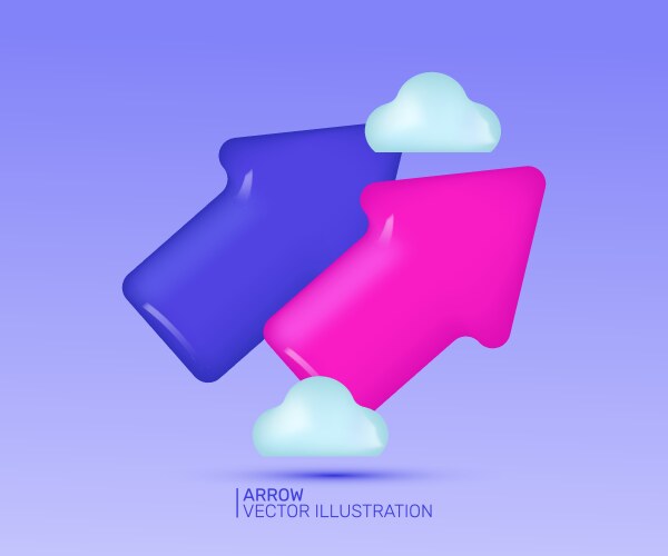 3d growth stock diagram isolated Royalty Free Vector Image