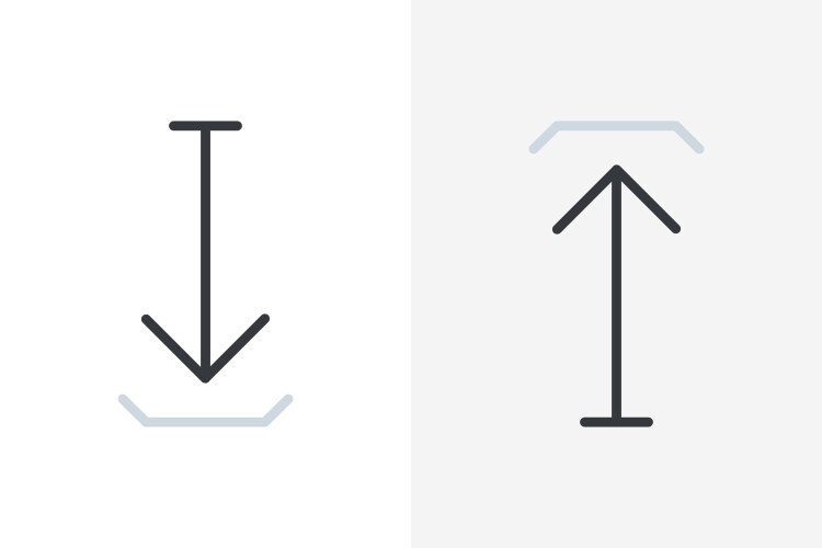 Arrow key icon set isolated Royalty Free Vector Image