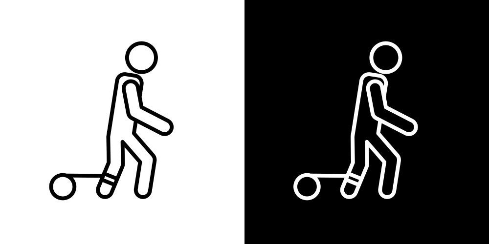 Guilty human icon set on white background Vector Image