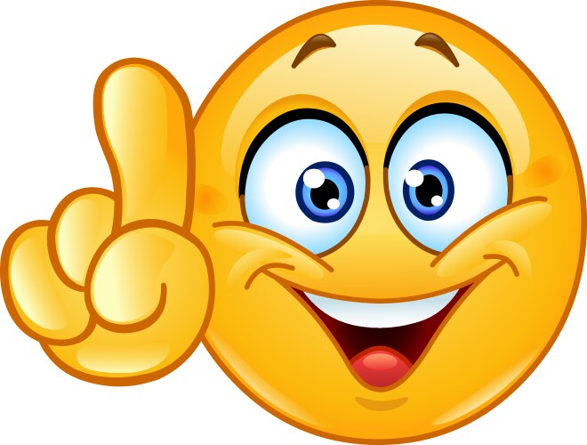 Pointing right emoticon Royalty Free Vector Image