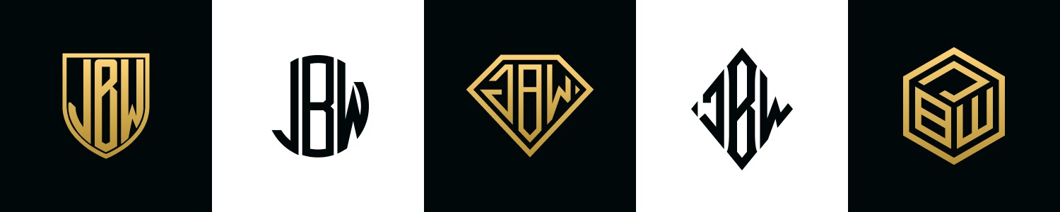 Initial letters hnz logo designs bundle Royalty Free Vector