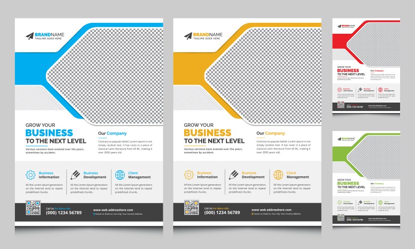 Business corporate flyer template clean design Vector Image