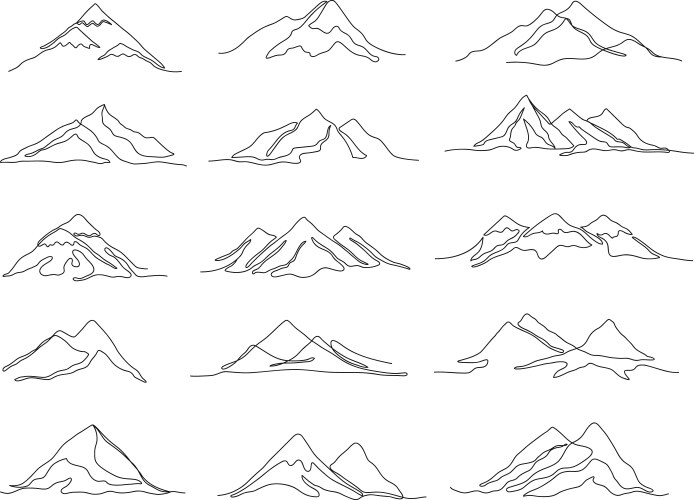 Mountains Line Art Vector Images (over 40,000)