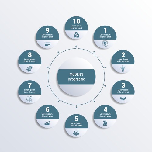 10 positions Royalty Free Vector Image - VectorStock