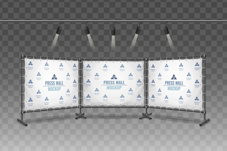 Realistic press wall mockup Royalty Free Vector Image