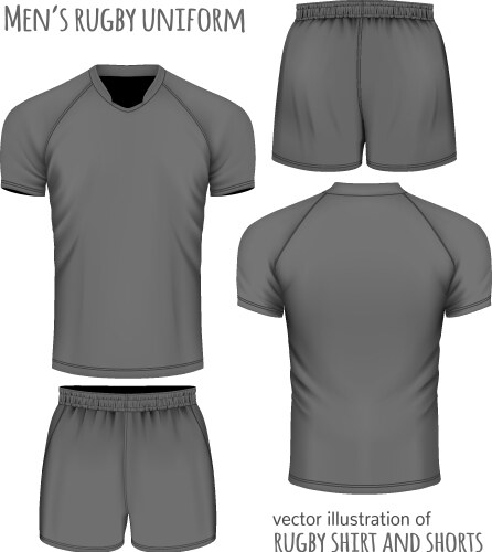 Rugby jersey and shorts Royalty Free Vector Image