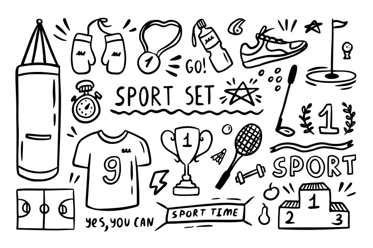 Gym Doodle Vector Images (over 5,000)
