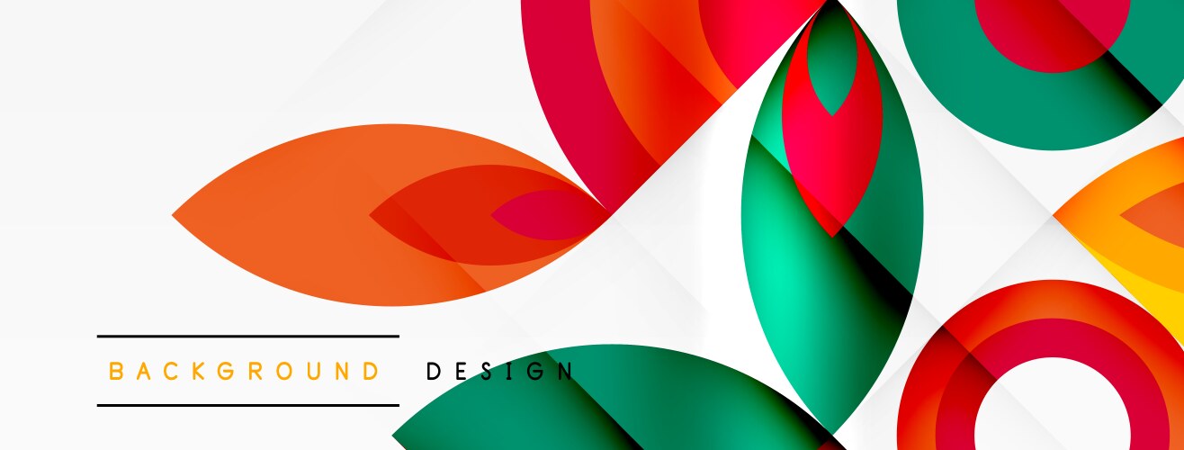 Circles and petals geometric beautiful abstract Vector Image