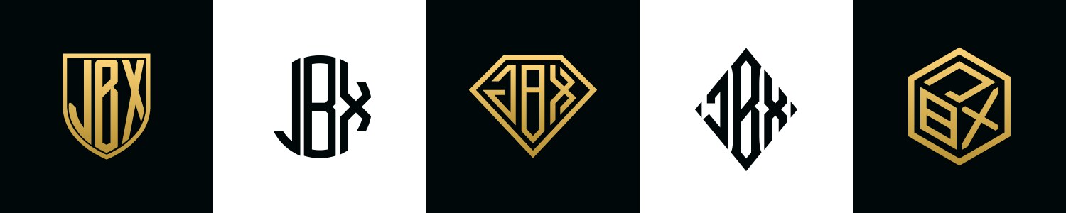 Initial letters hsy logo designs bundle Royalty Free Vector