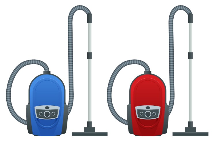 Isometric vacuum cleaner isolated on white Vector Image