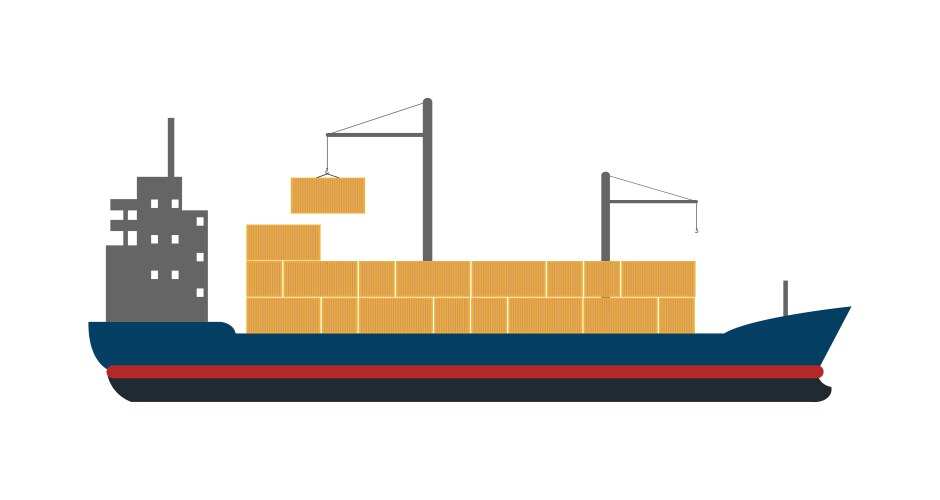 Container ship icon Royalty Free Vector Image - VectorStock