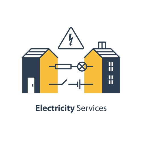 Electricity connection electrical services Vector Image