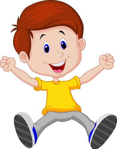 Cute boy cartoon thinking Royalty Free Vector Image