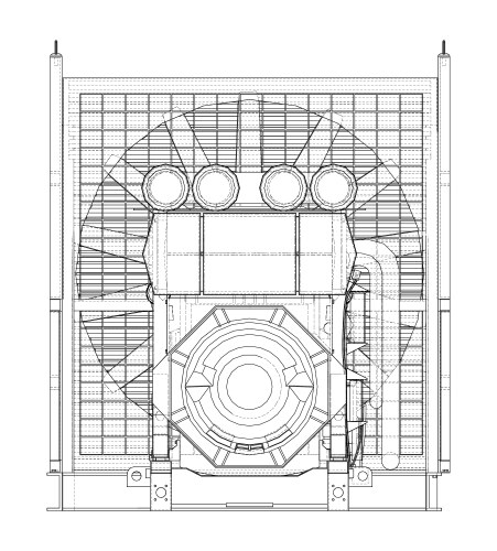Mobile power generator blueprints Royalty Free Vector Image