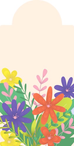 Wedding floral tag template Royalty Free Vector Image