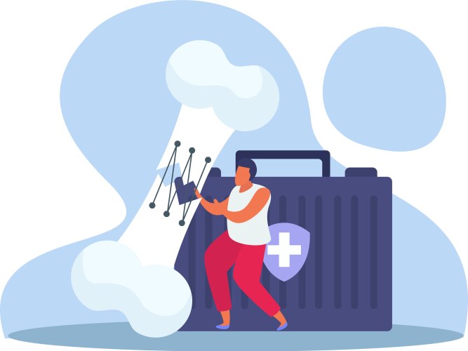 Orthopedist receipt flat composition Royalty Free Vector