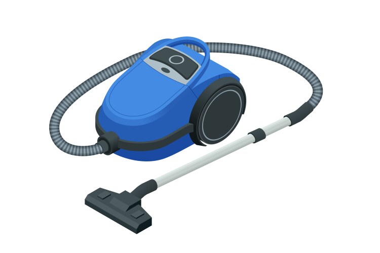 Isometric vacuum cleaner isolated on white Vector Image