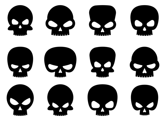 Skull design isolated on white background Vector Image