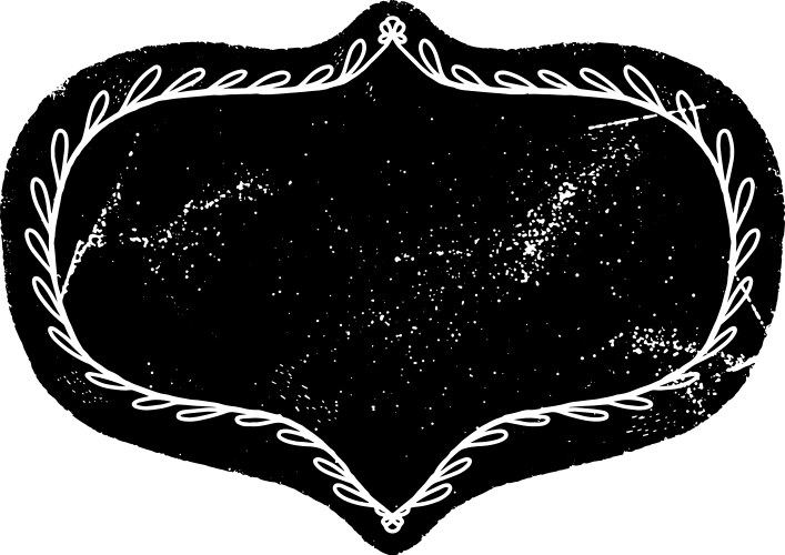 Vintage tag frame background linocut graphics Vector Image
