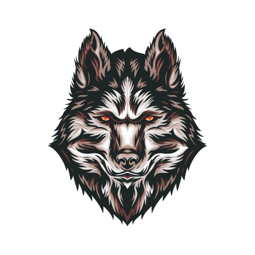 Wolf head Royalty Free Vector Image - VectorStock