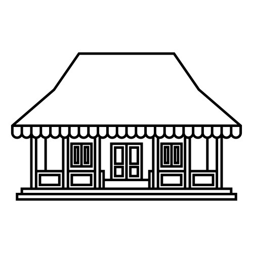 Minang traditional house Royalty Free Vector Image