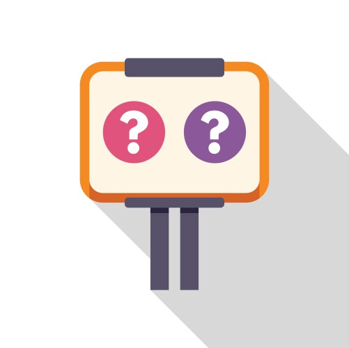 Street billboard showing question marks Royalty Free Vector