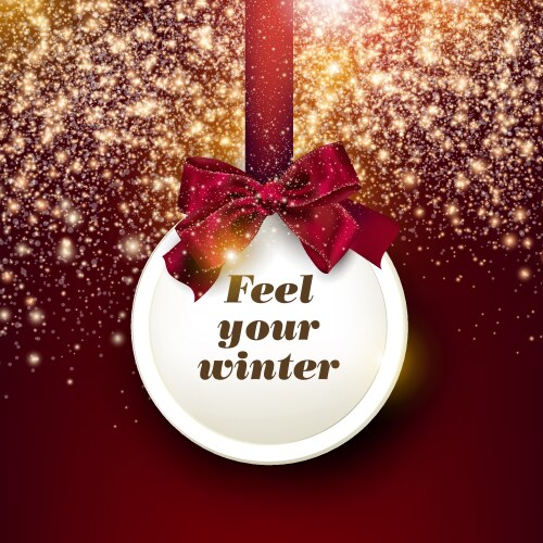 Merry christmas greeting wit Royalty Free Vector Image