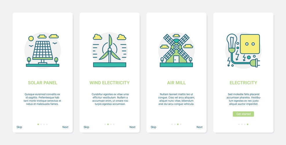 Renewable and non-renewable energy sources poster Vector Image