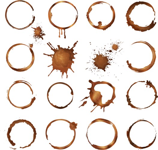 Coffee stain seamless Royalty Free Vector Image