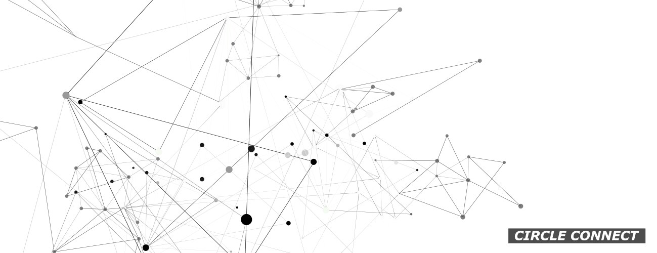 Connect triangle structure abstract circle banner Vector Image