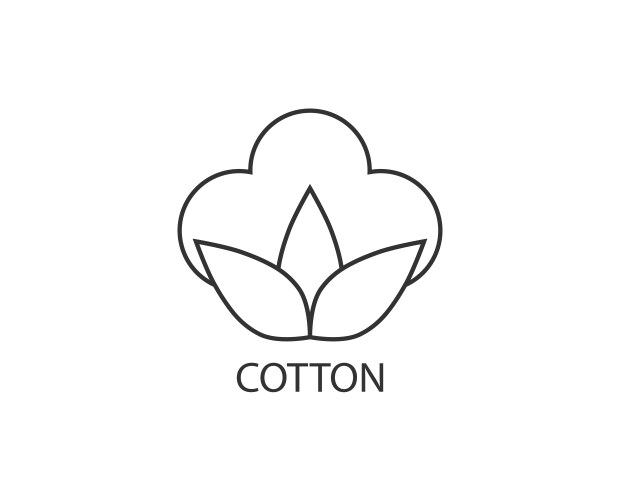Cotton label material icon Royalty Free Vector Image