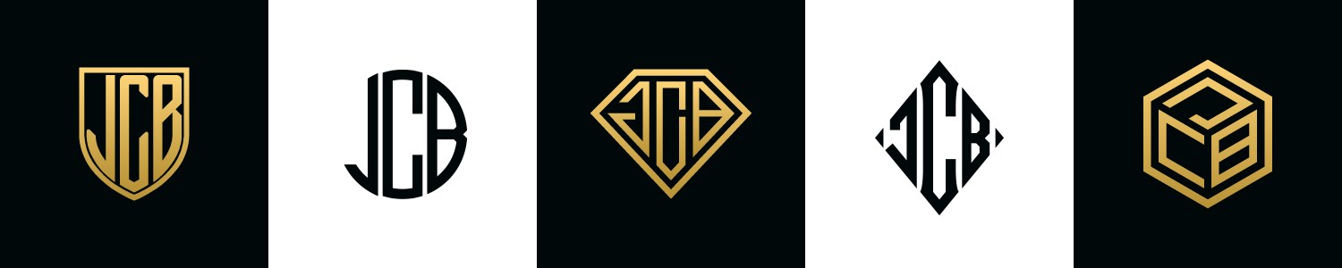 Initial letters jzy logo designs bundle Royalty Free Vector