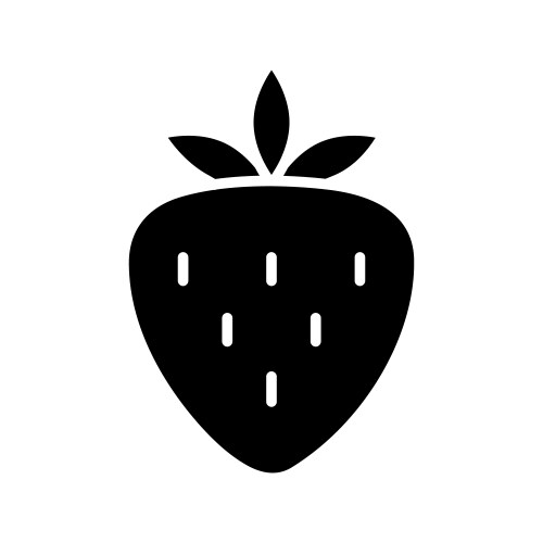 Strawberry icon set fruit symbol Royalty Free Vector Image