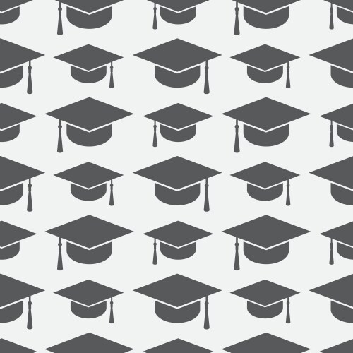 Graduation caps in the air graduate background Vector Image
