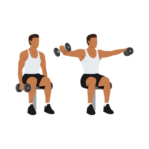 Dumbbell Lateral Raise Vector Images (69)