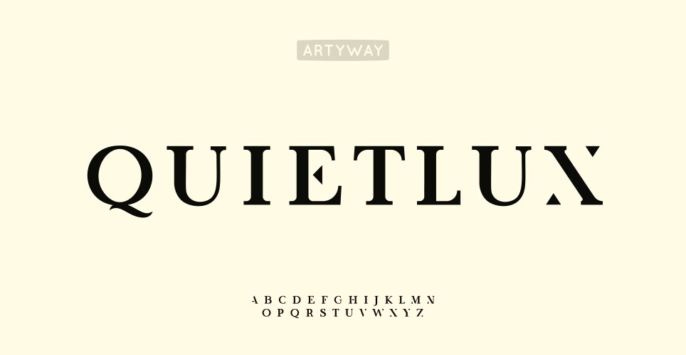 Elegance luxury wedding alphabet font typography Vector Image