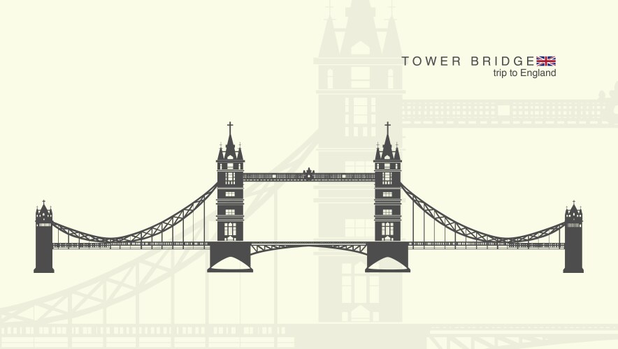 Tower bridge london hand drawn Royalty Free Vector Image