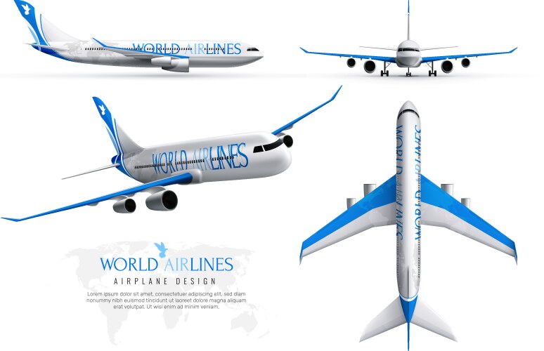 Flying airplane Royalty Free Vector Image - VectorStock