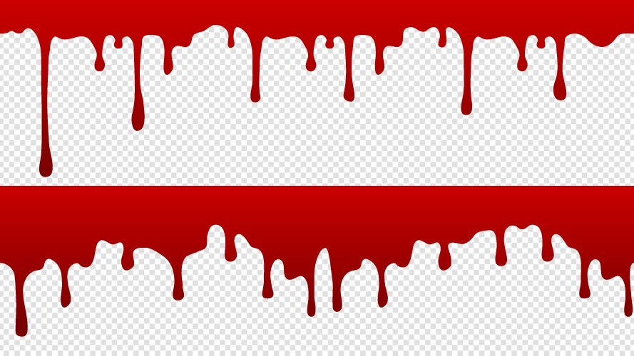 Seamless dripping blood halloween red bleed stain Vector Image