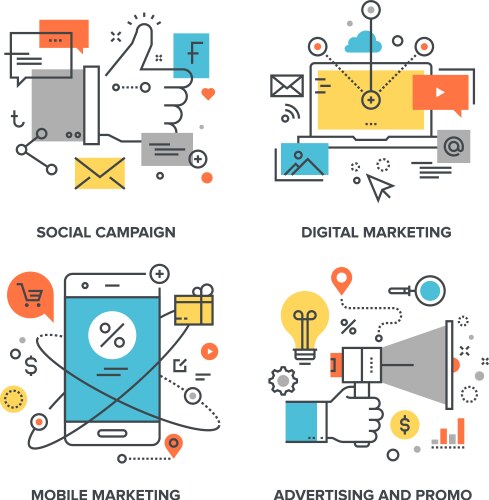 Advertising business concept Royalty Free Vector Image