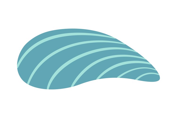 Conch seashell hand drawn cartoon style flat Vector Image