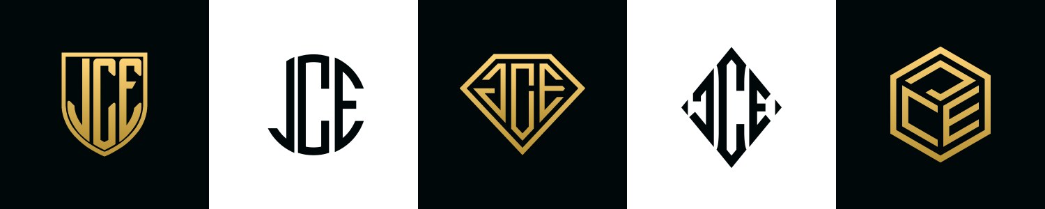 Initial letters jim logo designs bundle Royalty Free Vector