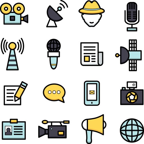 Fitness icons outline set Royalty Free Vector Image