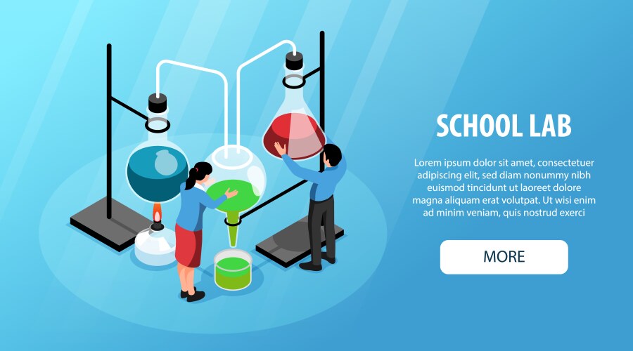 Science background with test tubes and flasks Vector Image