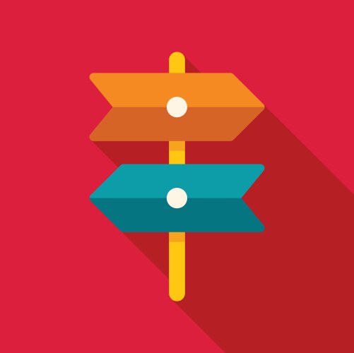 Two way direction signpost pointing in opposite Vector Image
