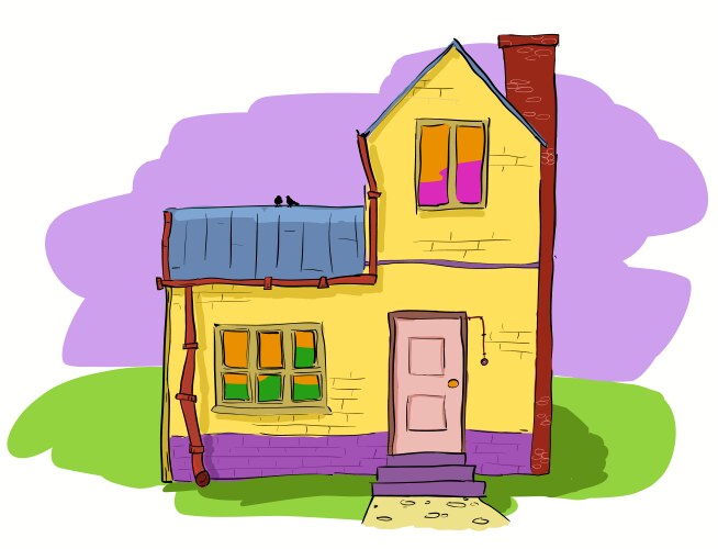 House Cartoon Yellow Vector Images (over 18,000)