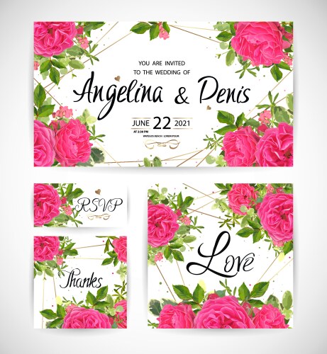 Rose floral banner template in watercolor style Vector Image
