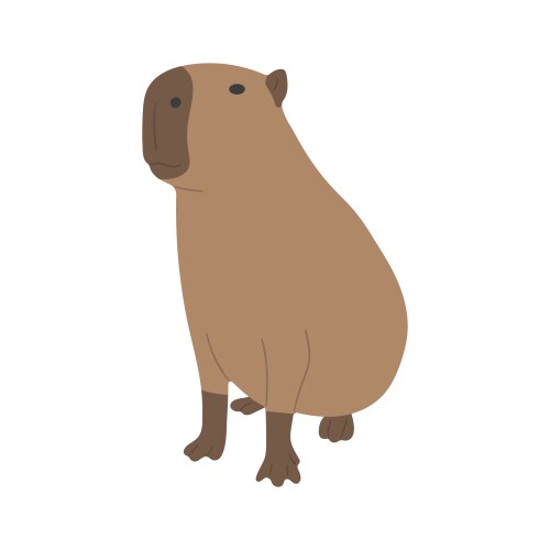 Capybara single 24 Royalty Free Vector Image - VectorStock
