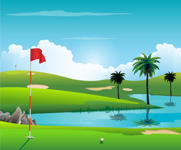 Golf course symbol Royalty Free Vector Image - VectorStock